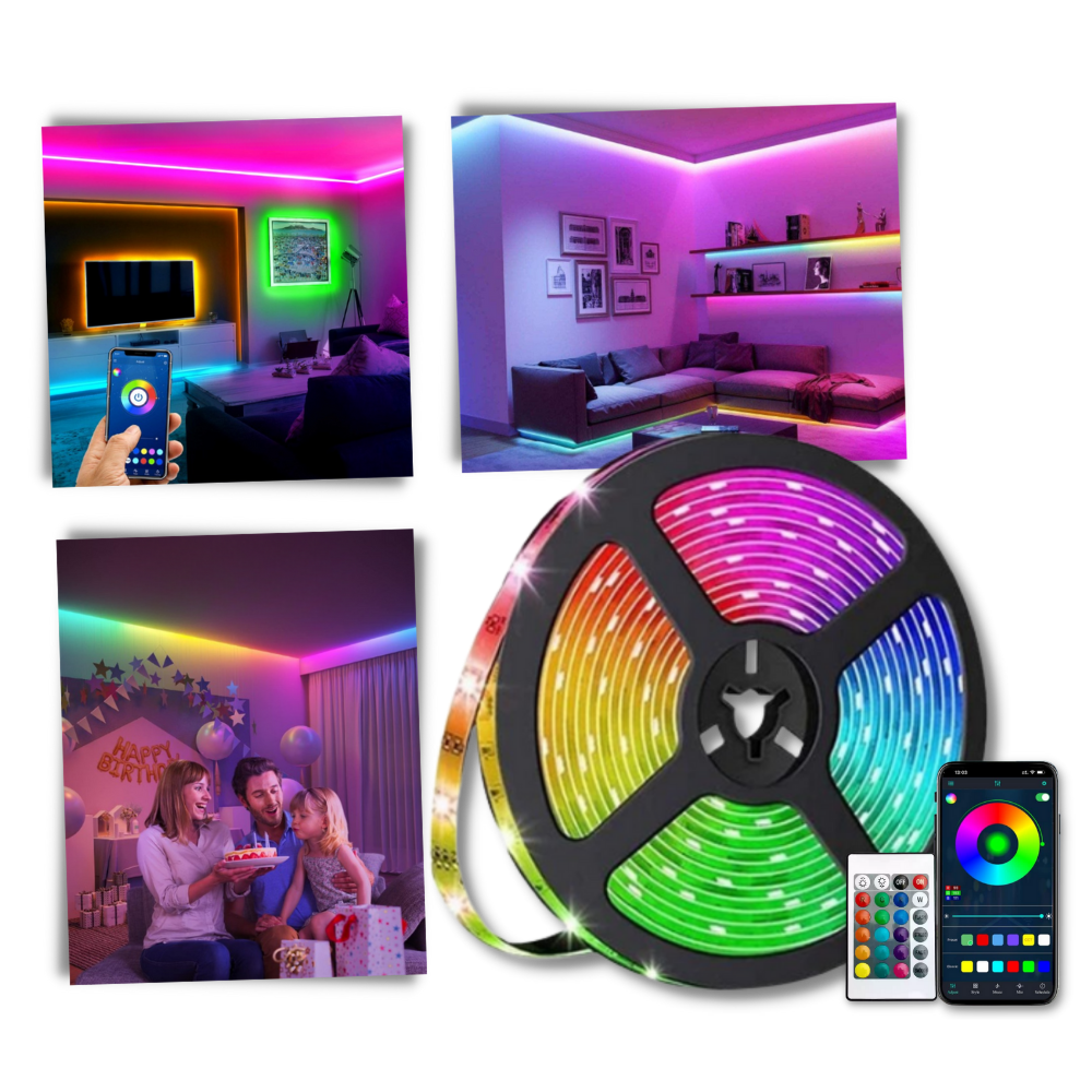 LED lys bånd | RGB LED strips | Bluetooth LED lys