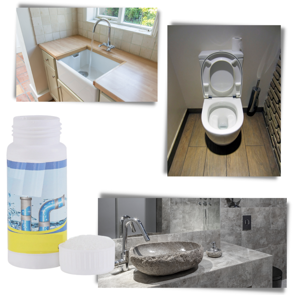 Rengjøringspulver for kjøkken og avløp - Kraftig kjøkkenrør rensemiddel ...