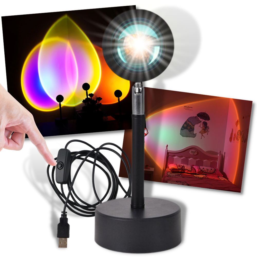 Projeksjonslampe - Fargerik LED-bordlampe - Bakgrunns projeksjonslampe
