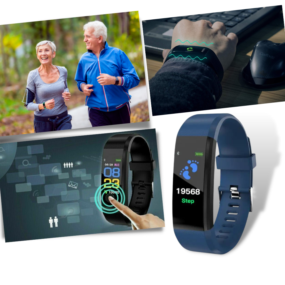 Smartklokke for eldre | Enkel smartklokke | Treningsarmbånd | Fitness ...